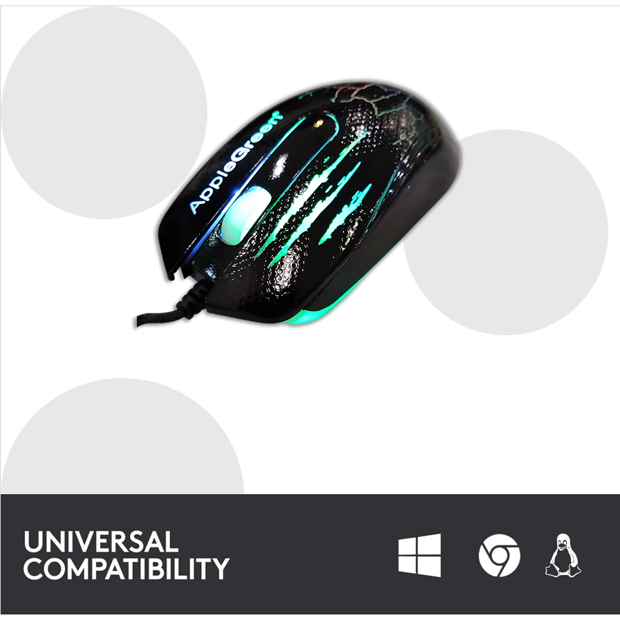 7-Colour Wired Optical Mouse 3D-81 Wired Mouse with 1200 DPI USB ...