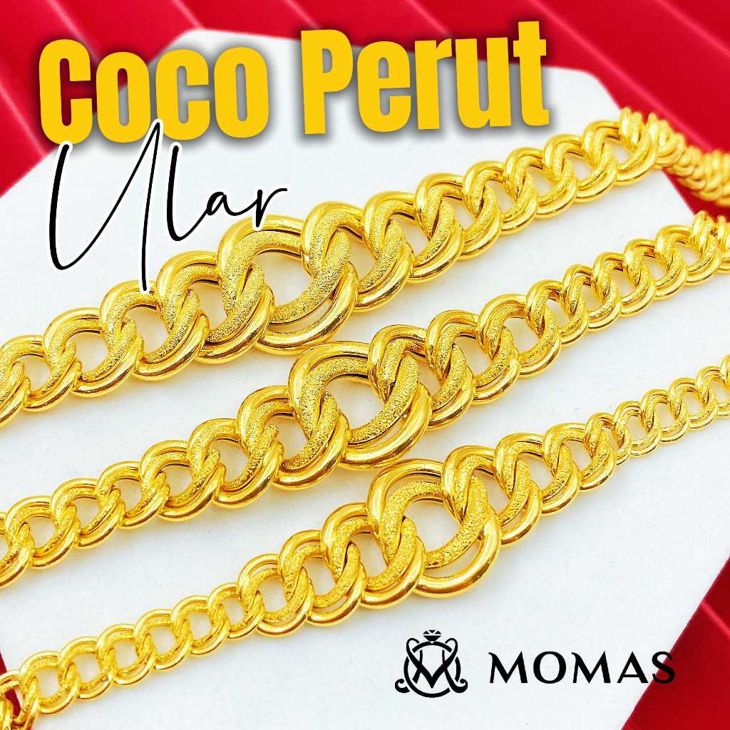 Rantai Tangan Coco Perut Ular Emas 916 Tulen Rantai Tangan Coco Emas ...
