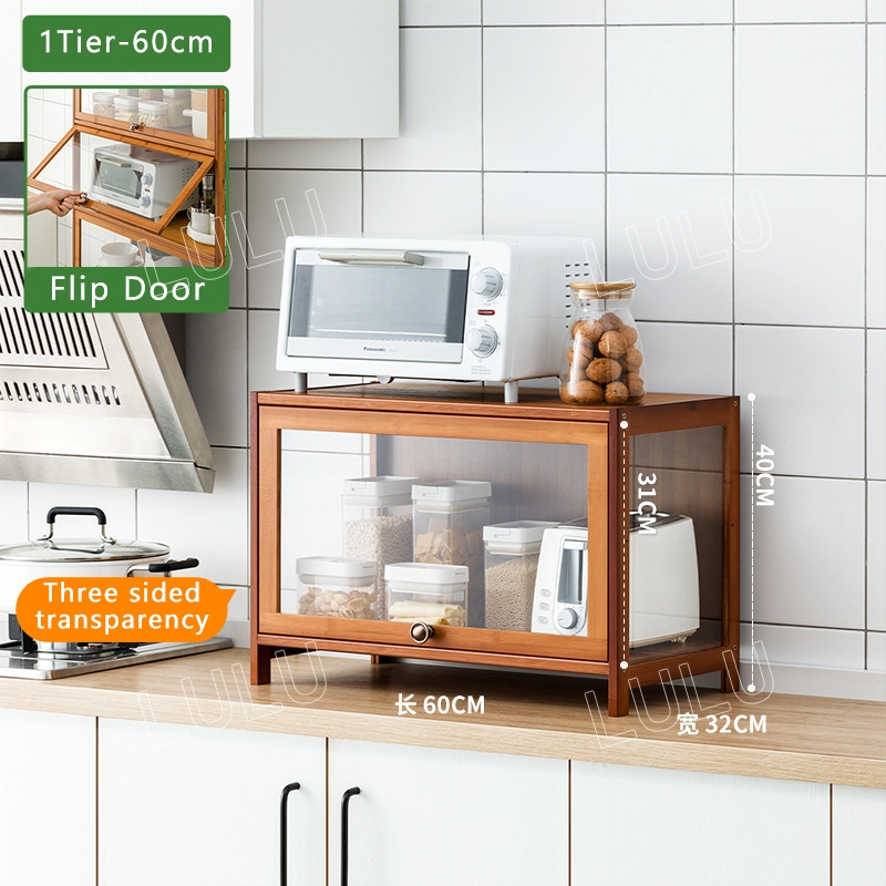 LULU Bamboo Kitchen Cabinet Kabinet Dapur 5/6/7Layers Rak Dapur ...