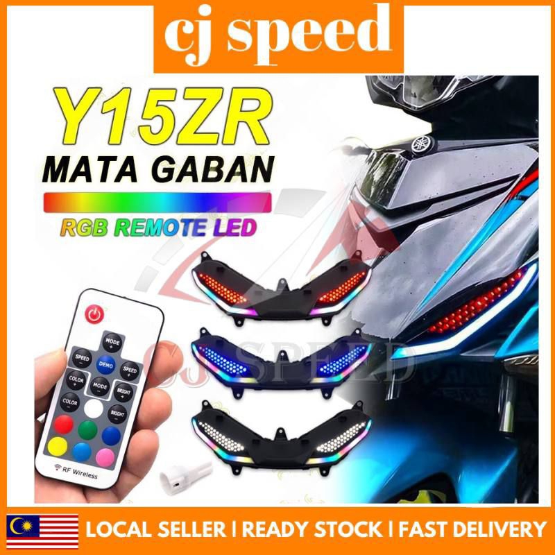 YAMAHA Y15 Y15ZR Y150 V1 V2 Position Lamp Mata Gaban RGB LED Rainbow Remote Control Lampu Dada ...