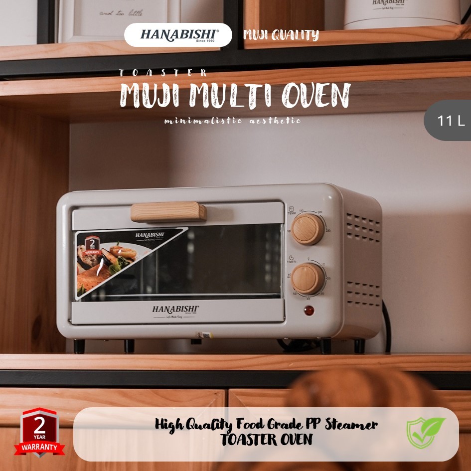 HA611T 11Ltr Muji Series Multi Toaster Oven - Hanabishi | Shopee Malaysia