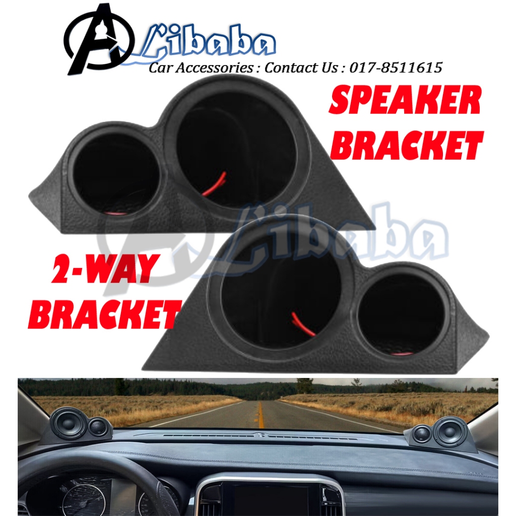 [SET] 3.5" inch Car Audio Bracket Mid High Pitch Speaker Tweeter Stand ...