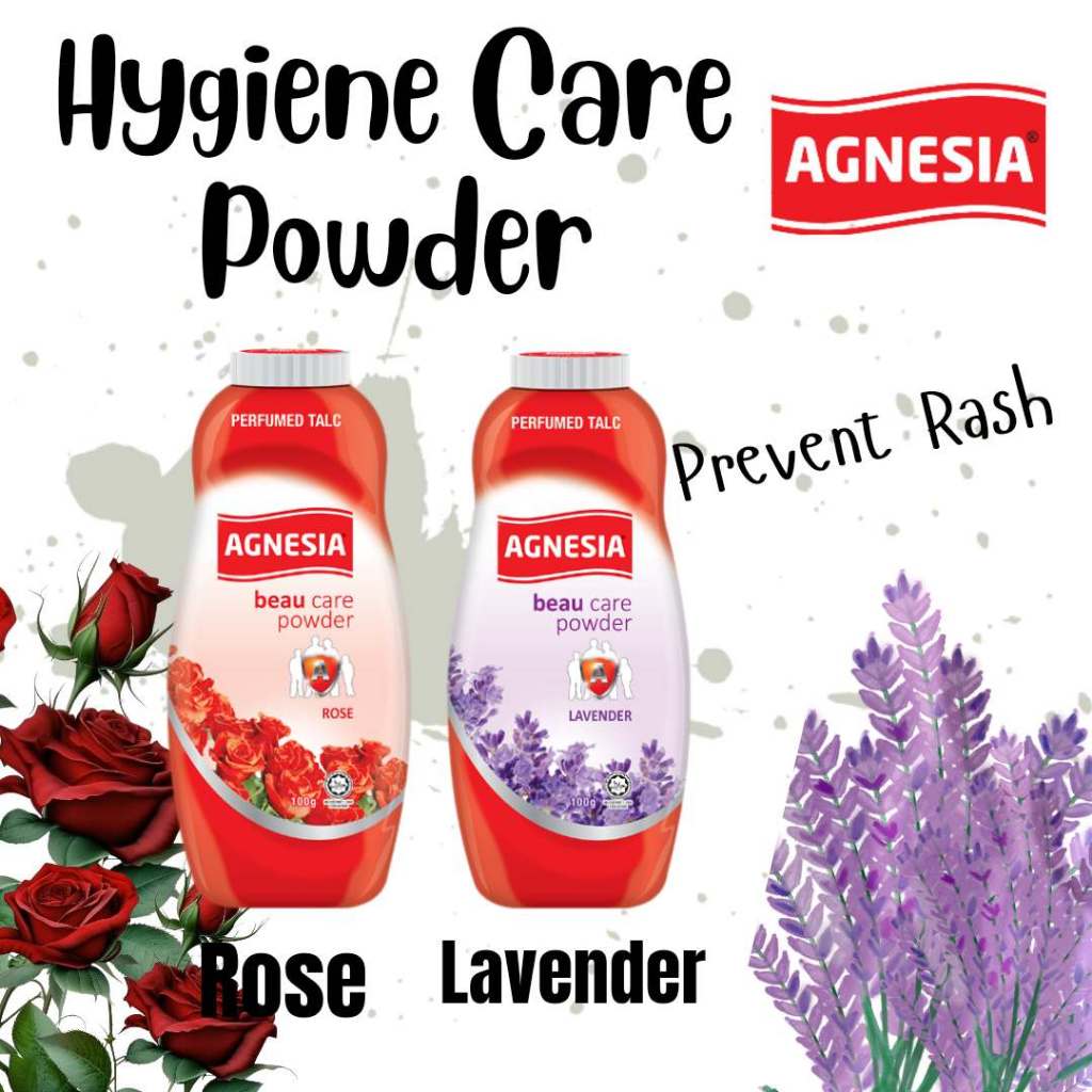 Powder Bedak Agnesia Antiseptic Anti Bacterial Talcum Hygiene Care 100g ...