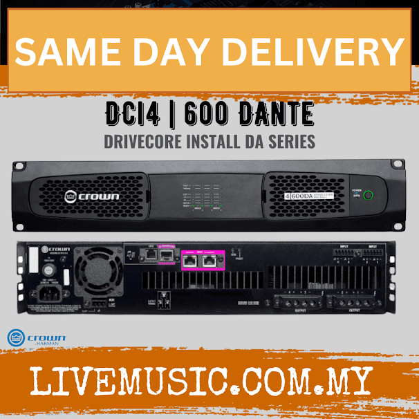 Crown DCi 4|600DA Power Amplifier with Dante ( DCi-4|600DA / DCi4|600DA ...