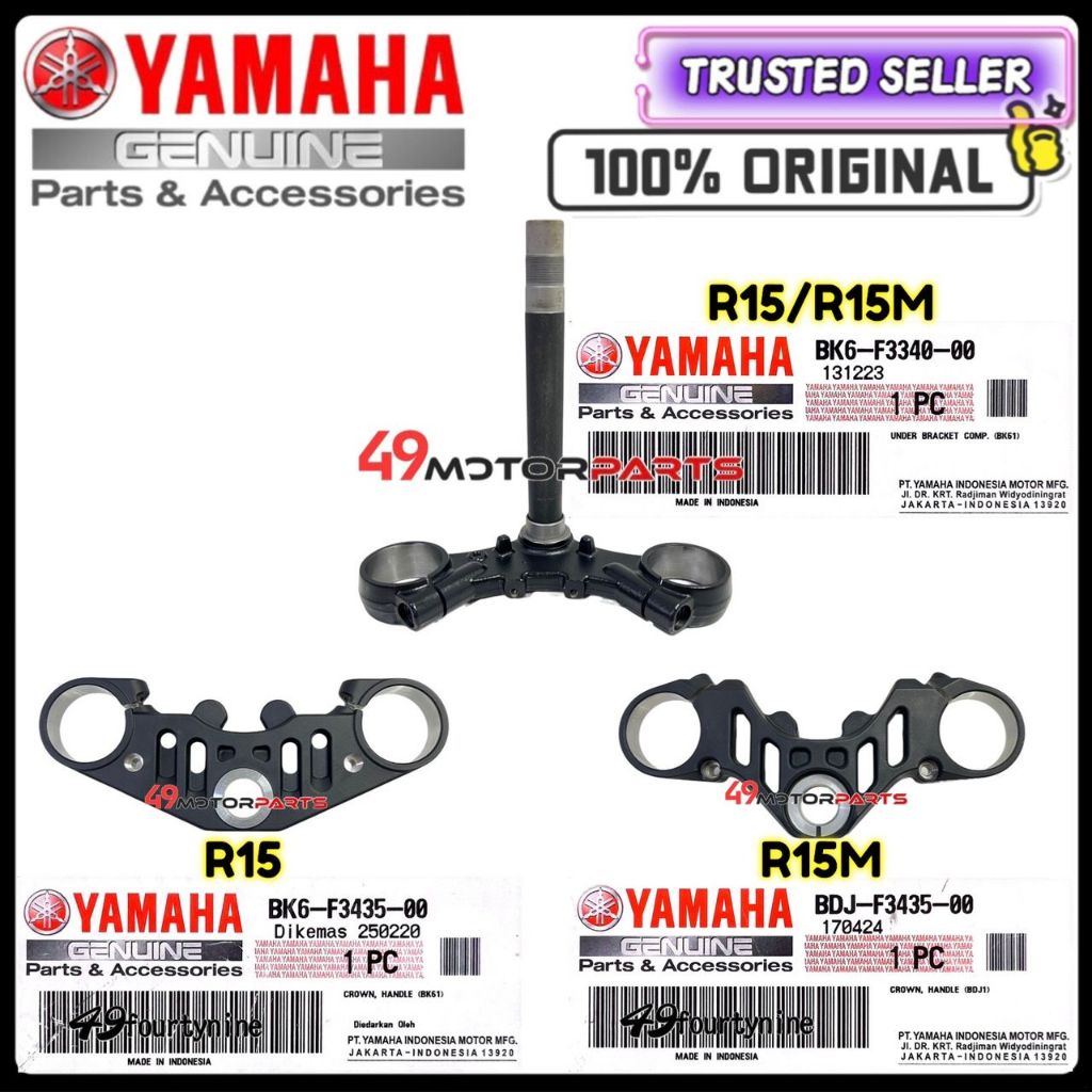 100% ORIGINAL R15 R15M BRACKET UNDER CROWN HANDLE STEERING STAND T FORK ...