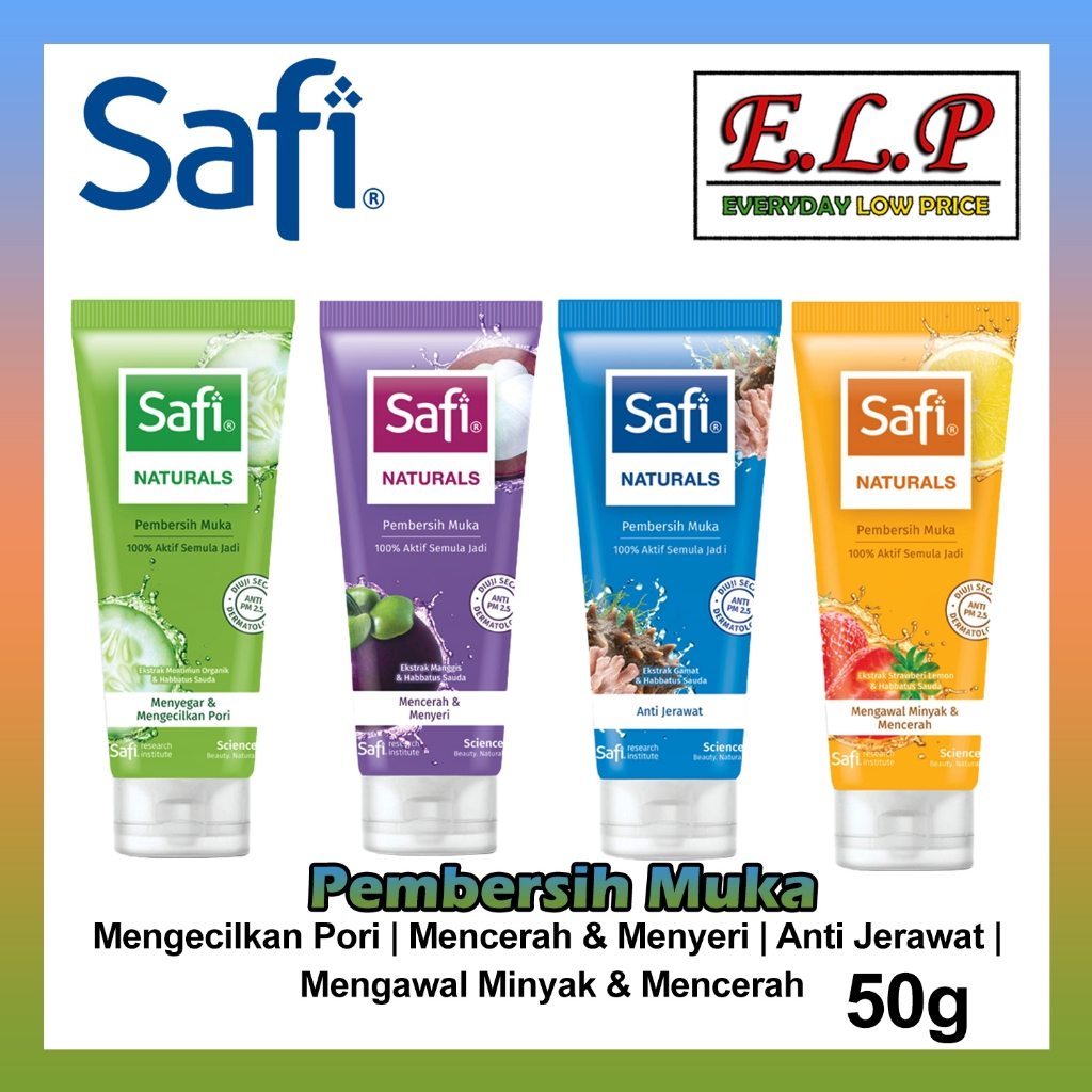 Safi Pembersih Muka 50g (Mentimun / Manggis / Gamat/ Strawberi Lemon ...