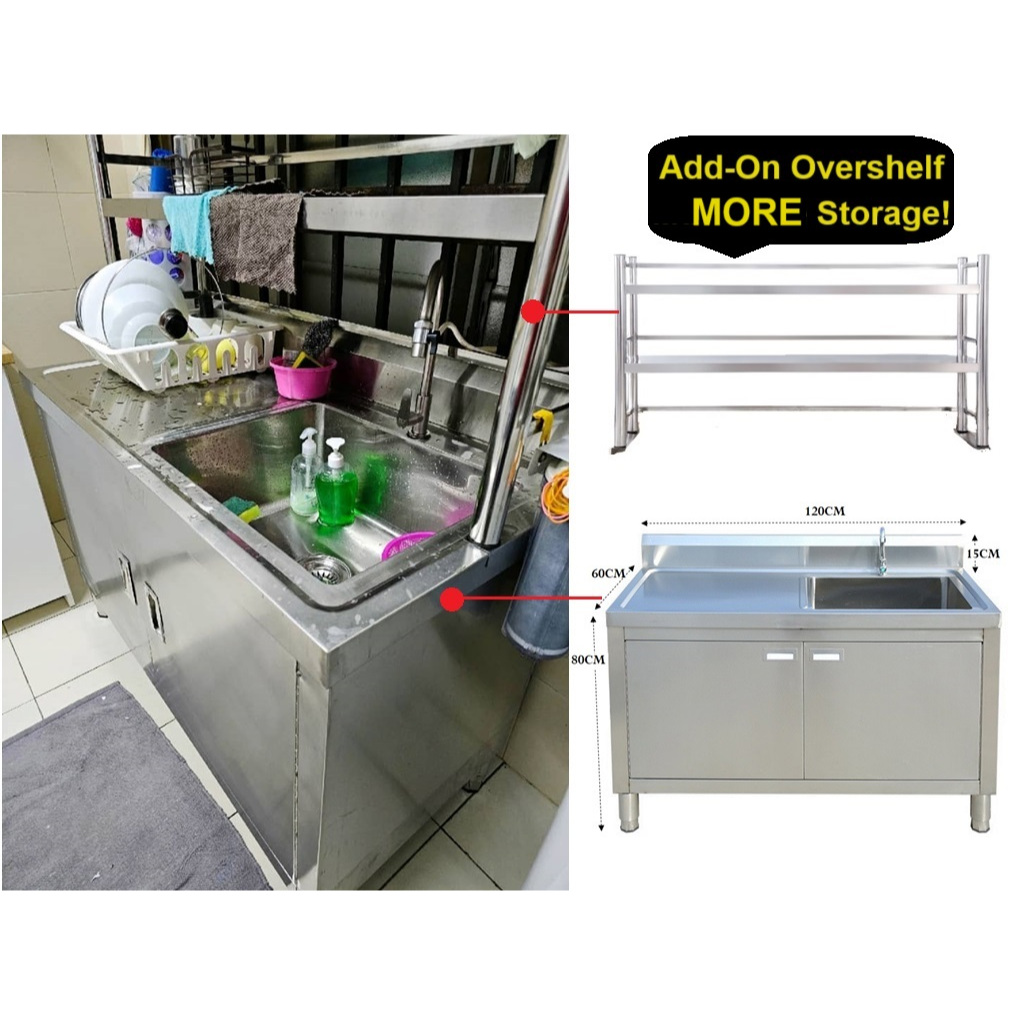 PREMIUM SINK CABINET 120CM 高档不锈钢洗槽柜子 BAR SINKS / BASIN BASUH CUCI HEAVY ...