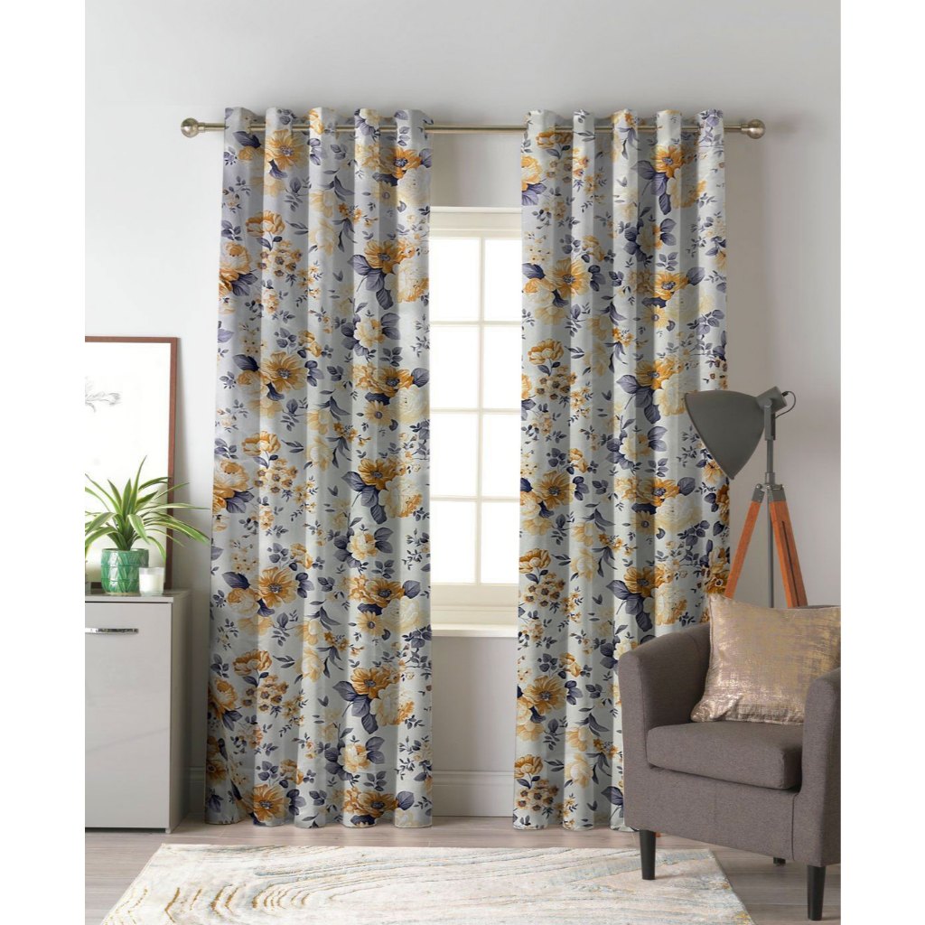 S3 - Sarona Curtain (130cm-220cm) Ready Made Curtain / Langsir Bercorak ...