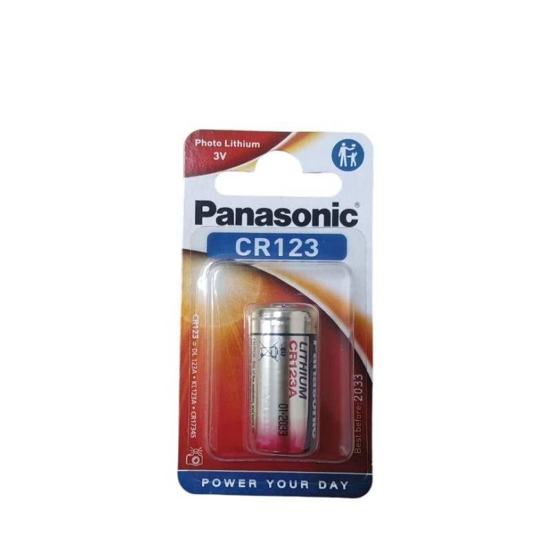 Panasonic CR123 Lithium 3V Battery E123A CR17345 (1pc Card) EXP:2033 ...