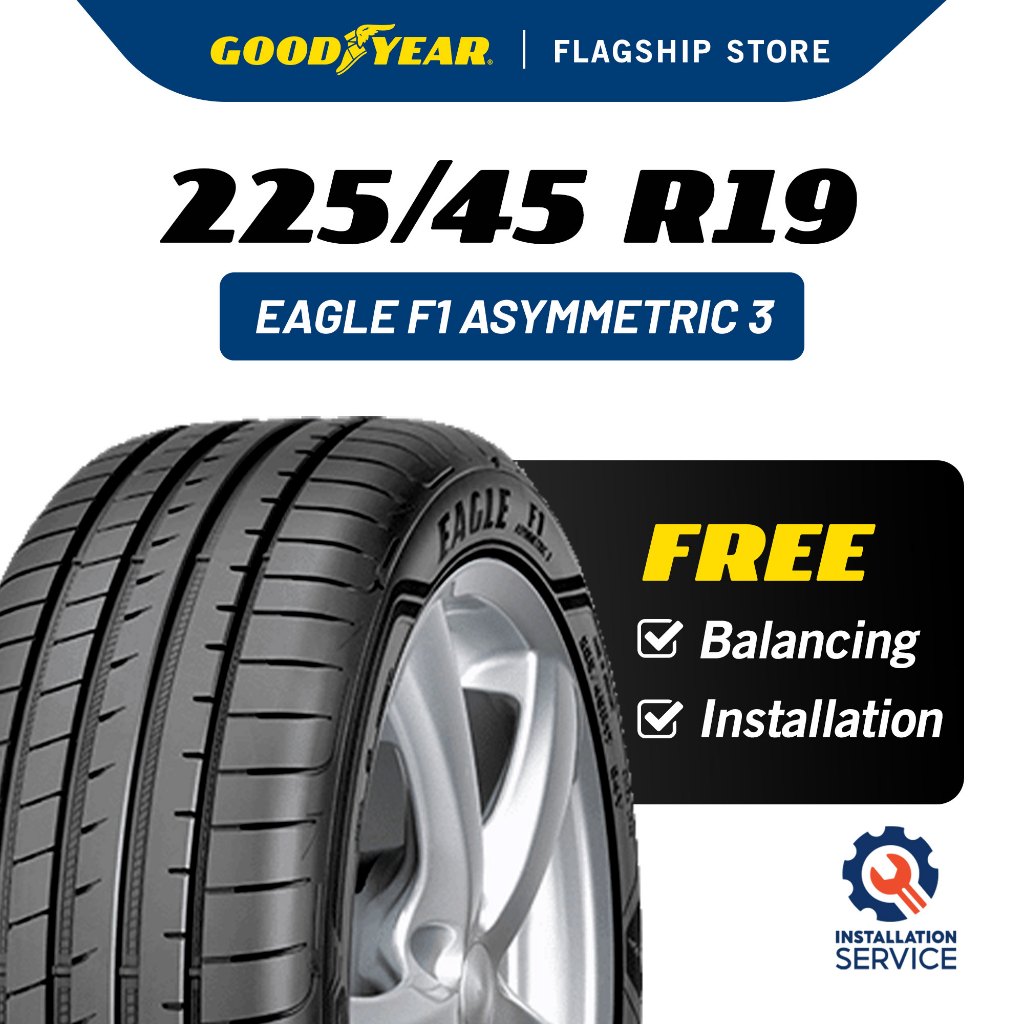Goodyear 225/45R19 Eagle F1 Asymmetric 3 RSC ROF Tyre For Active Tourer ...