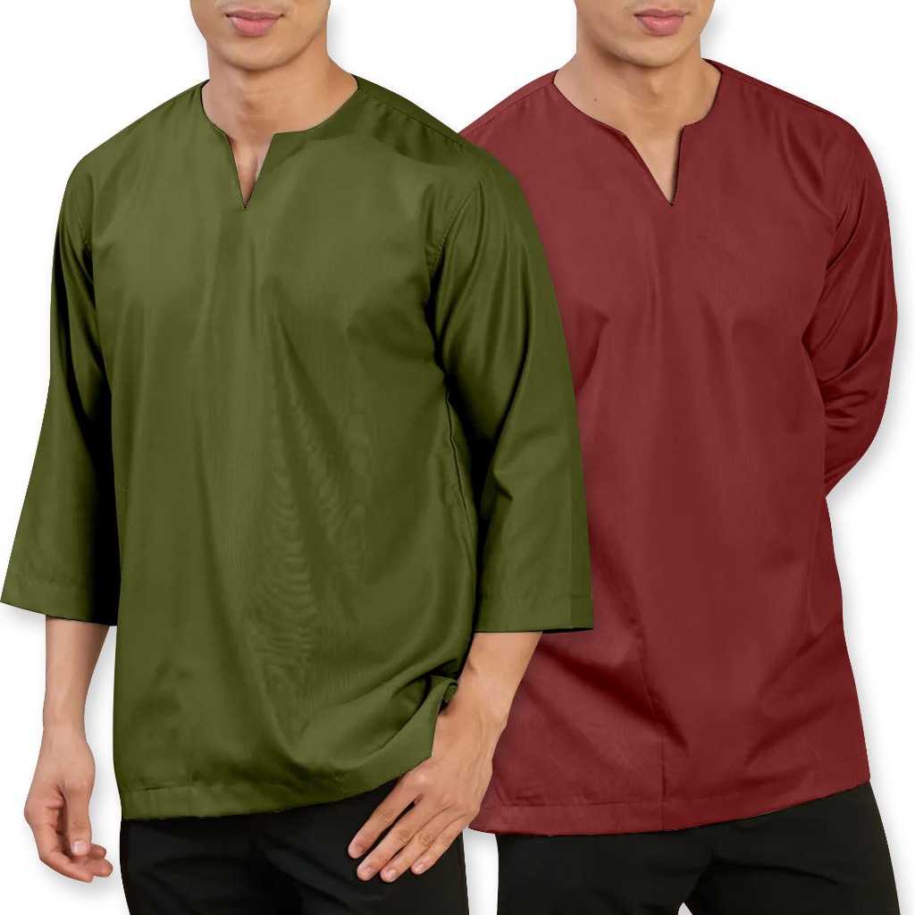 ELEGANT KURTA RAYA KURTA ¾ SLEEVE KURTA V NECK / NEW ARRIVAL | Shopee ...