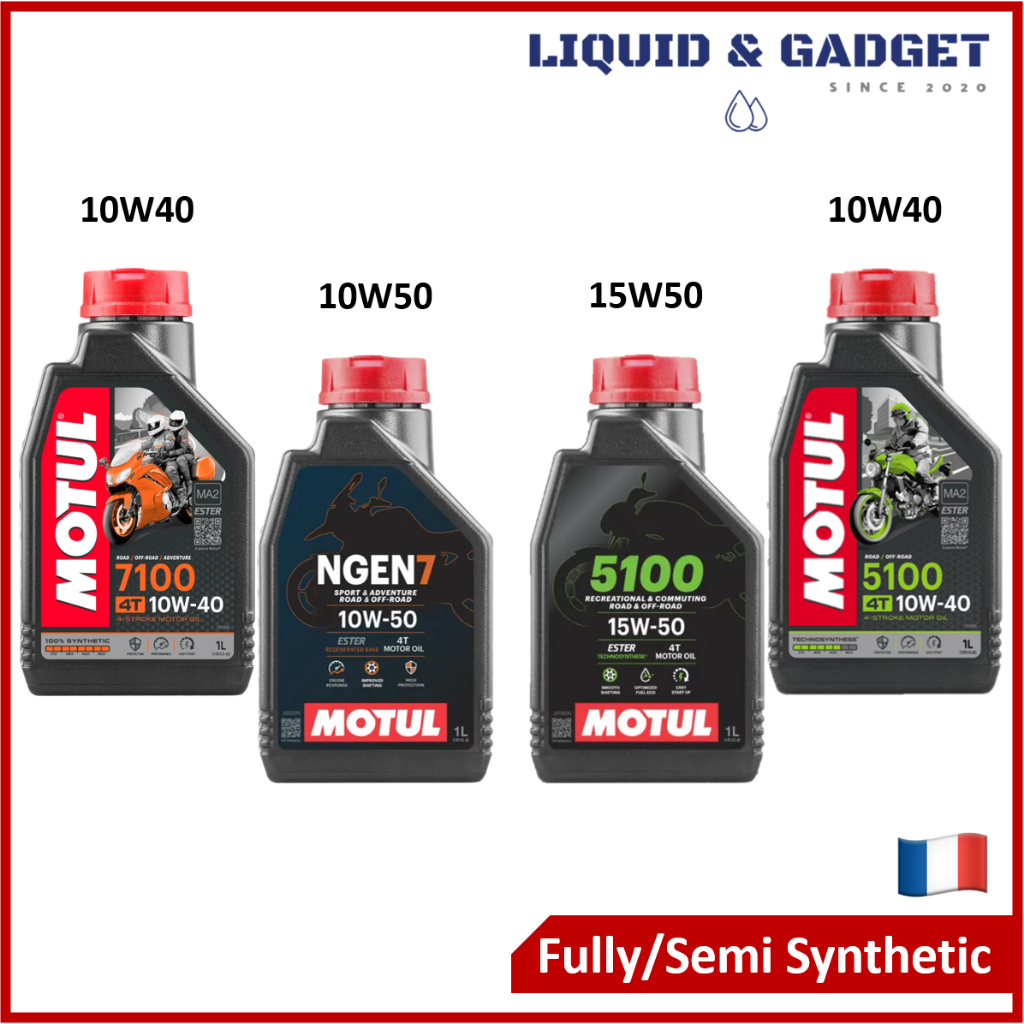 MOTUL 4T 7100 10W40 / 10W50 & 5100 10W40 / 15W50 (1L) | Shopee Malaysia