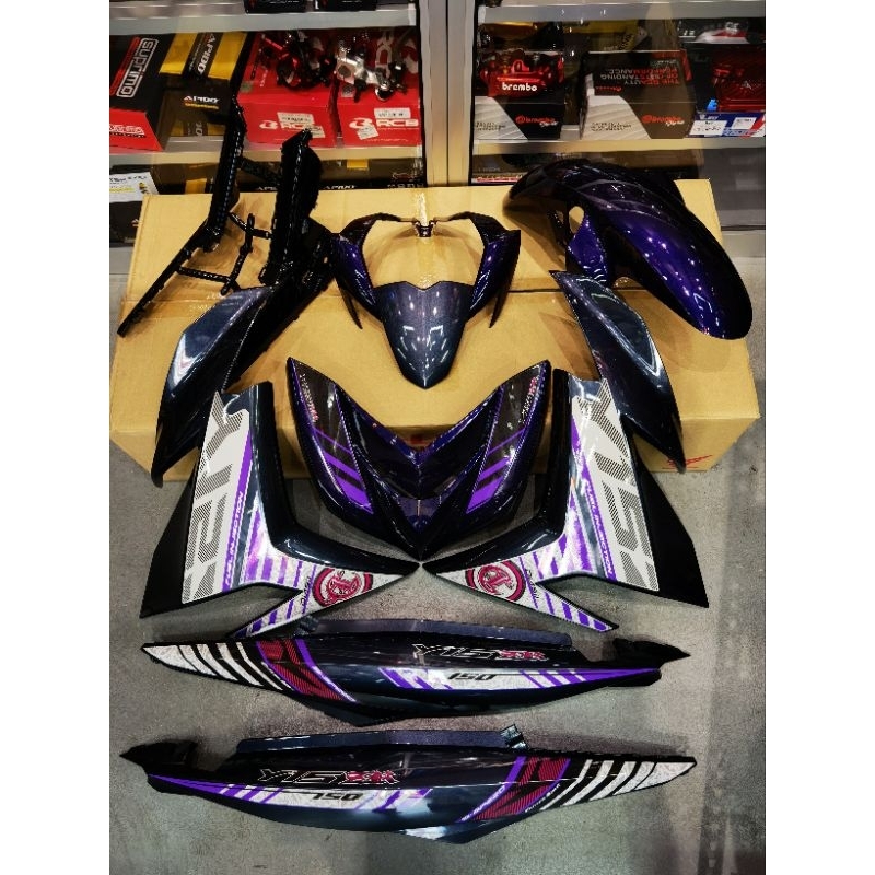 Y15 v1 v2 purple purba x batik cover set tampal siap sticker | Shopee ...