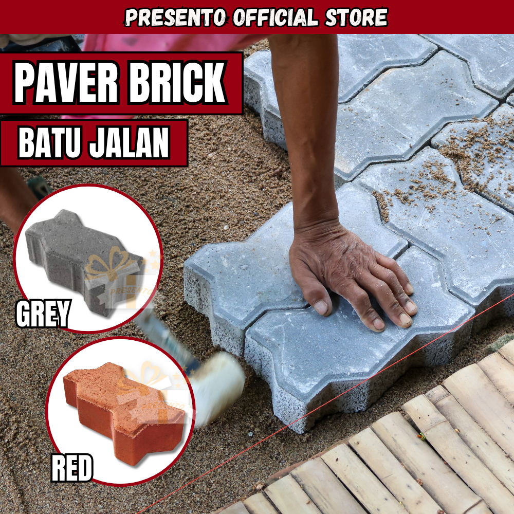 (1 PCS) 60mm Interlocking Paver / Unipave Paver Brick Batu Bata Jalan ...