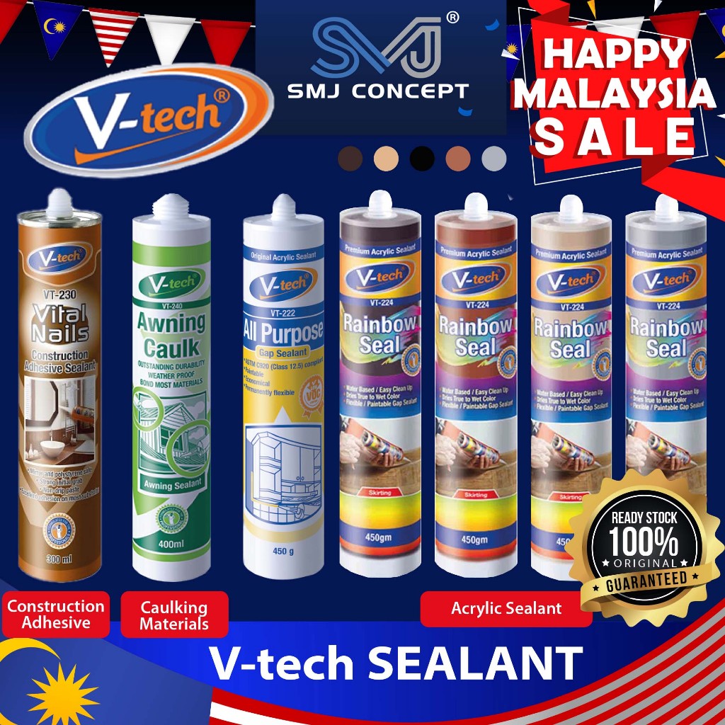 "V-Tech All-Purpose Silicone Sealant for Nails & Gaps | VT-230 & VT-222 ...