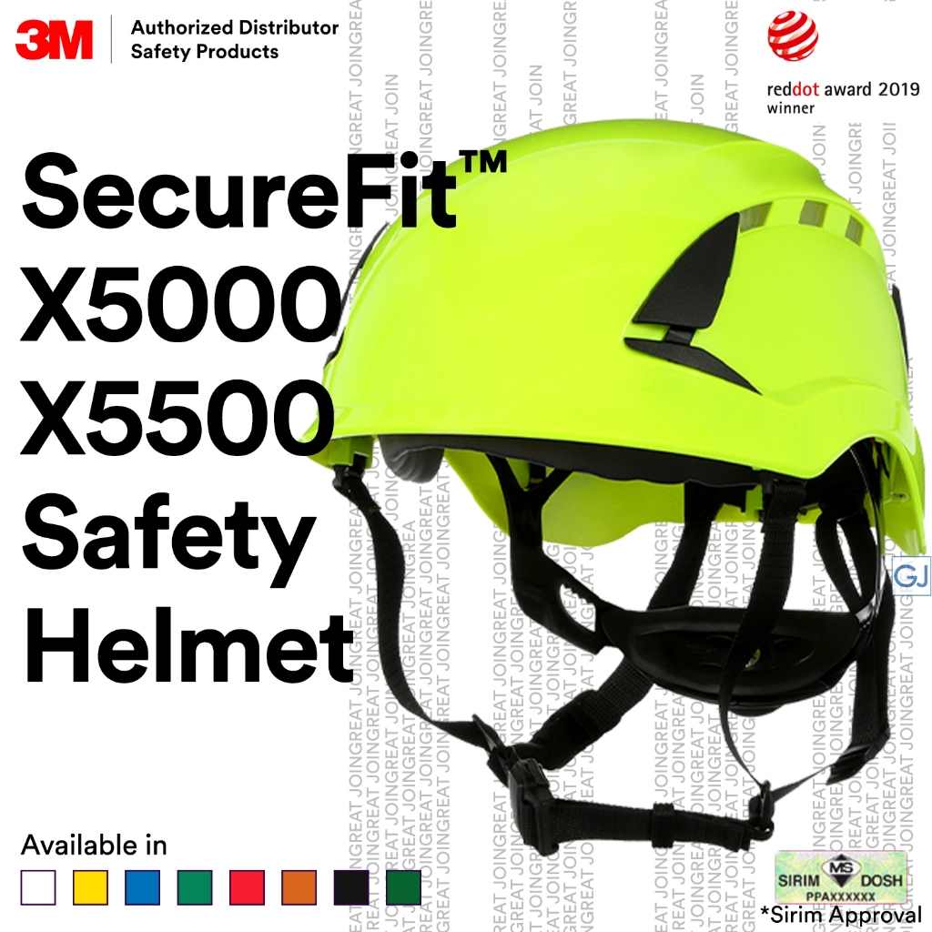 3M Safety Helmet SecureFit X5000VE-CE Vented X5500NVE-CE Non-Vented ...