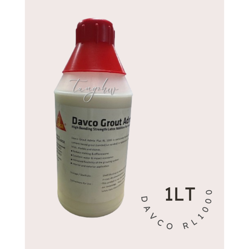 1Litre Davco RL1000 Grout Admix Plus - High Bonding Strength Latex ...