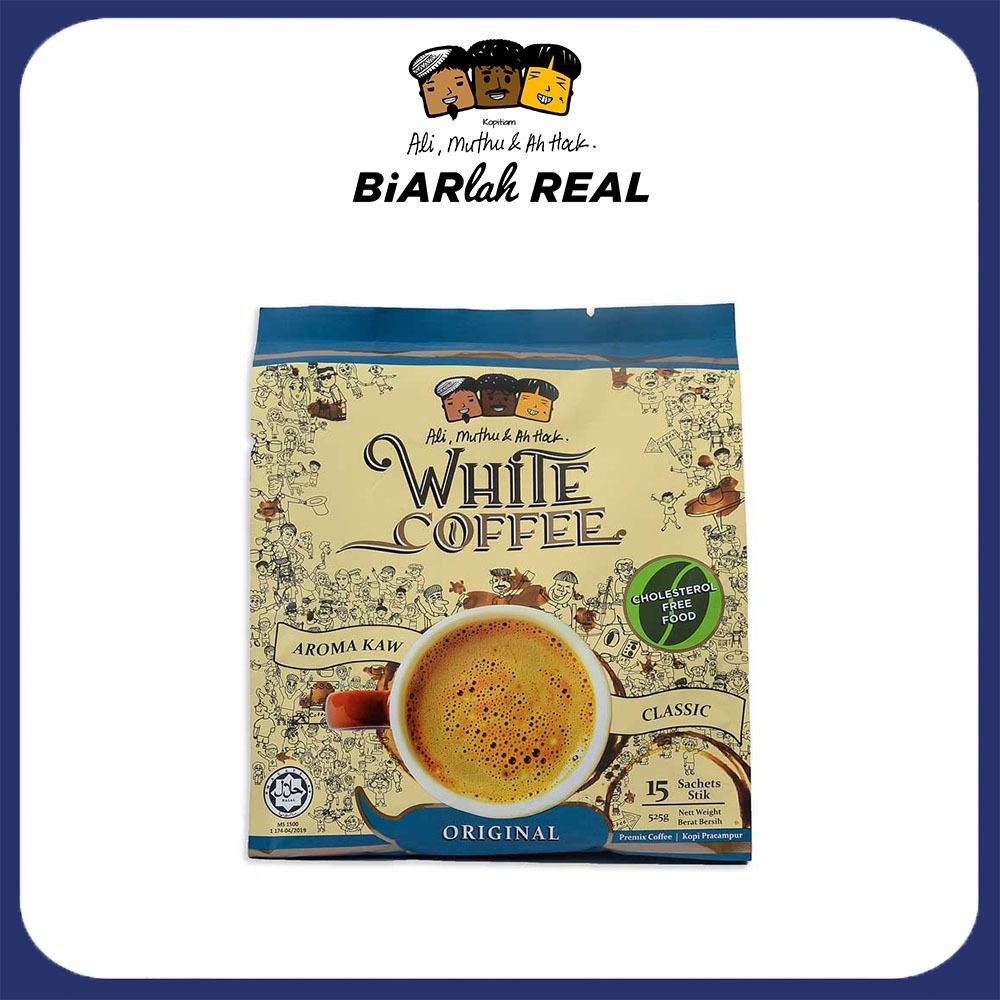 Ali, Muthu & Ah Hock 3 in 1 Original White Coffee (15 Sachets) | Shopee ...