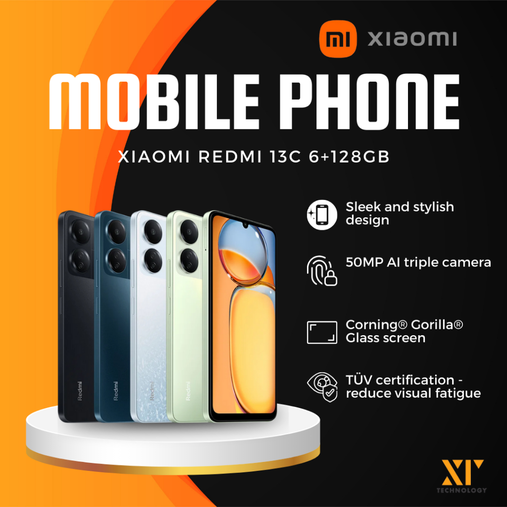 XIAOMI REDMI 13C 6+128GB / SMARTPHONE / XT / MOBILE PHONE | Shopee Malaysia