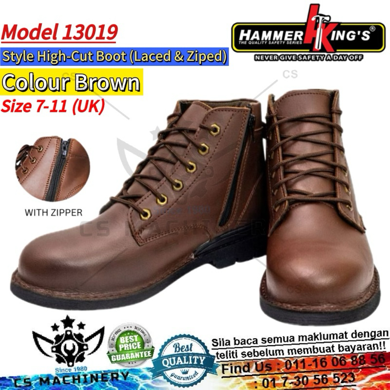 🔥 HAMMER KING 13019 SAFETY SHOES KASUT KERJA SAFETY HAMMERKING (SIRIM ...