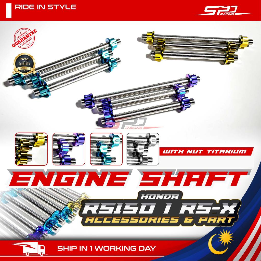 RS X Engine Shaft With Nut I Original Titanium PNP For HONDA RS150 I ...