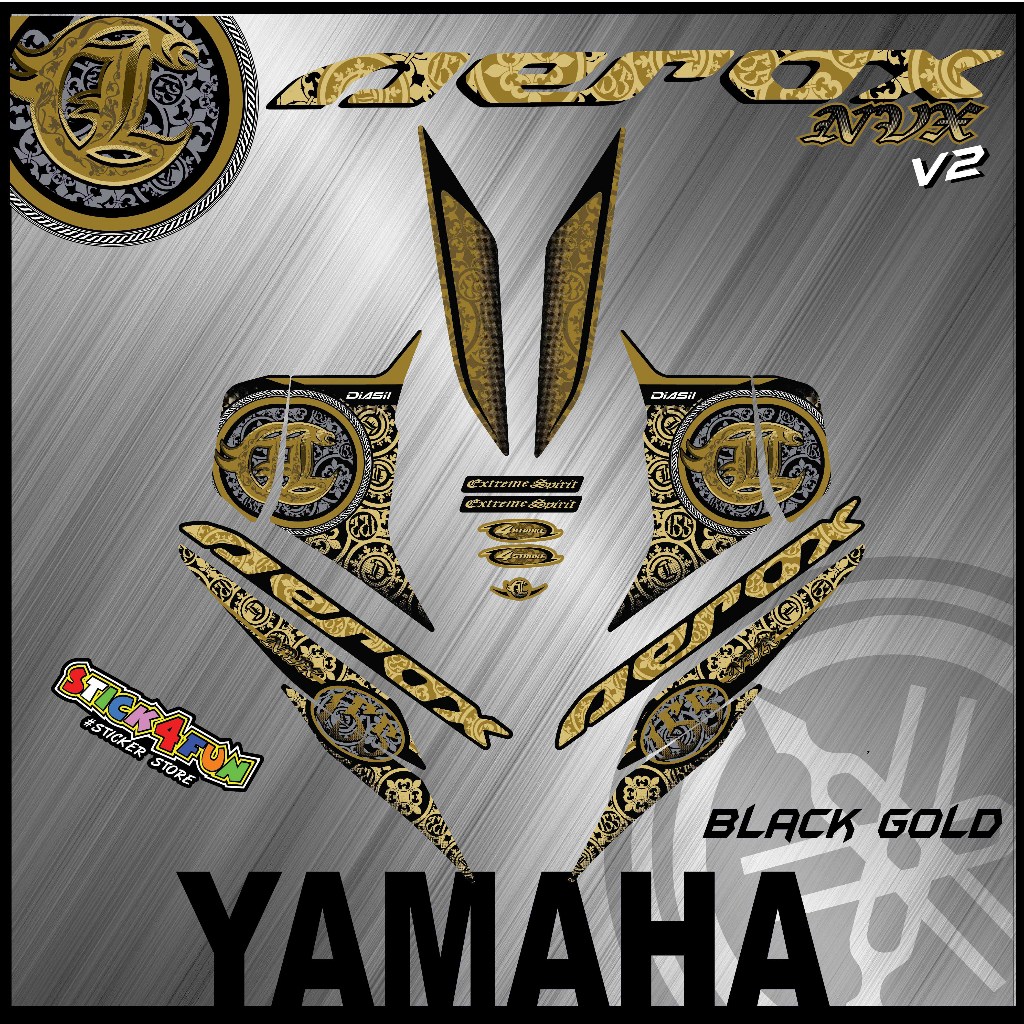 STRIPE MOTOR YAMAHA NVX / AEROX 155 V2 BATIK 2024 EDITION CUSTOM BODY ...