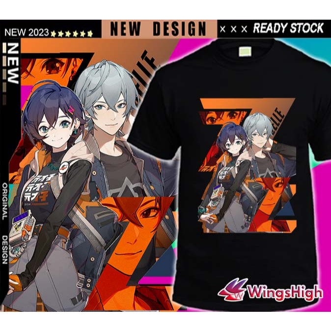 Zenless Zone Zero 绝区零 Original Creation Printing Graphic T-shirt BLACK ...