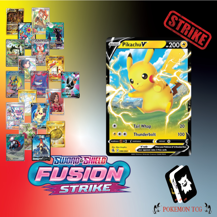 Pikachu V 086/264 Fusion Strike PTCG | Shopee Malaysia