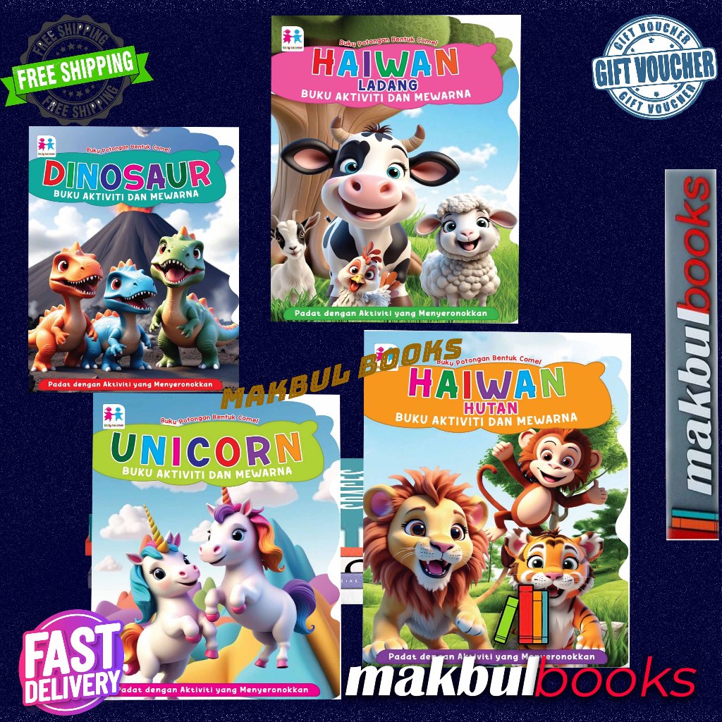 EDUKID: BUKU POTONGAN BENTUK COMEL ~ BUKU AKTIVITI DAN MEWARNA BUKU ...