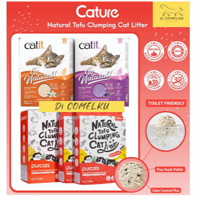 Catit Go Natural Pea Husk Clumping Cat Litter 14L (7Lx2) / Cature ...