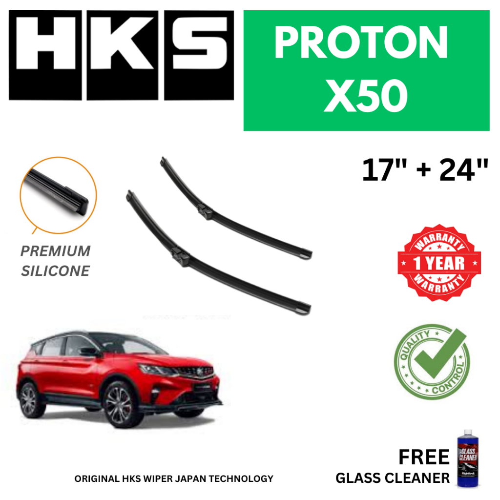 [1 YEAR WARRANTY] Proton X50 HKS SILICONE Wiper Blade | Shopee Malaysia