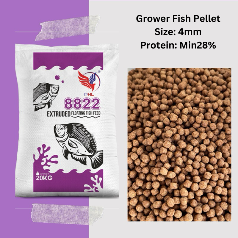 20kg PHL 8822 Grower Fish Pellet / Makanan Ikan | Shopee Malaysia