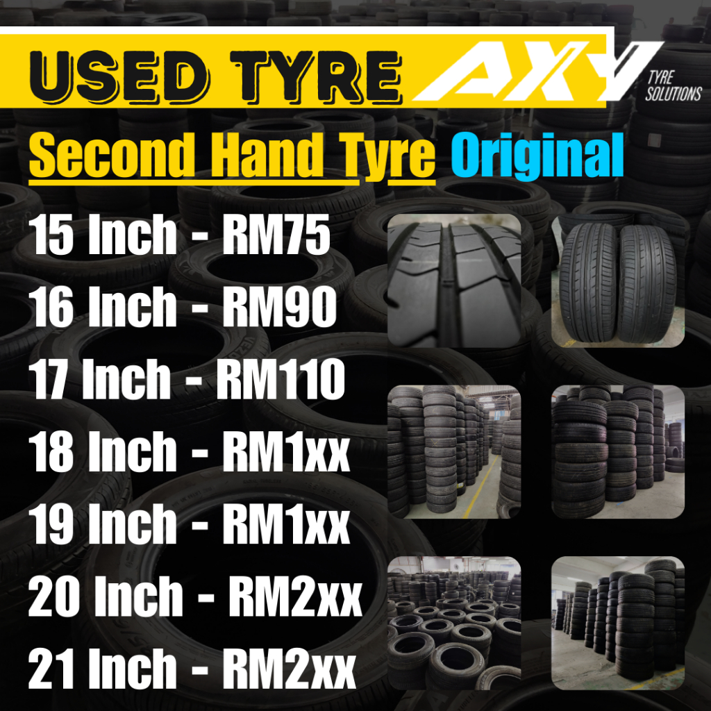 Second Hand Tyre Original 15inch ~ 21Inch Tayar Terpakai Berkualiti ...