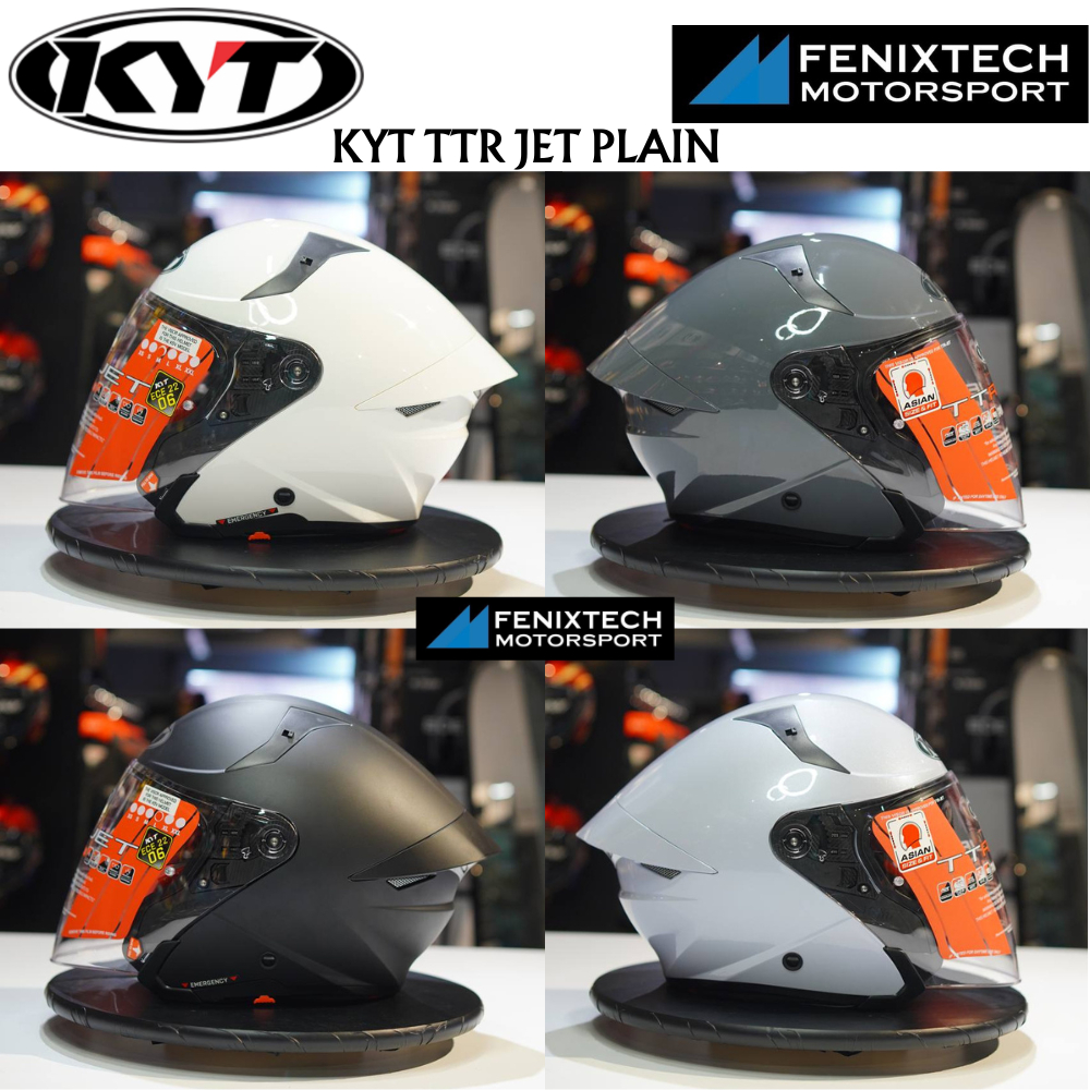 KYT TTR JET HELMET PLAIN COLOR | Shopee Malaysia