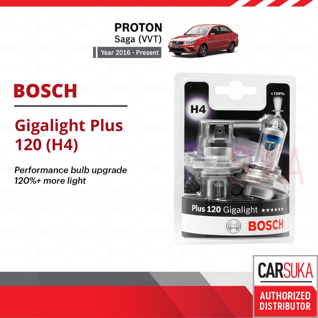 Bosch Plus 120 Gigalight H4 Headlight Bulb for Proton Saga VVT - Bosch ...