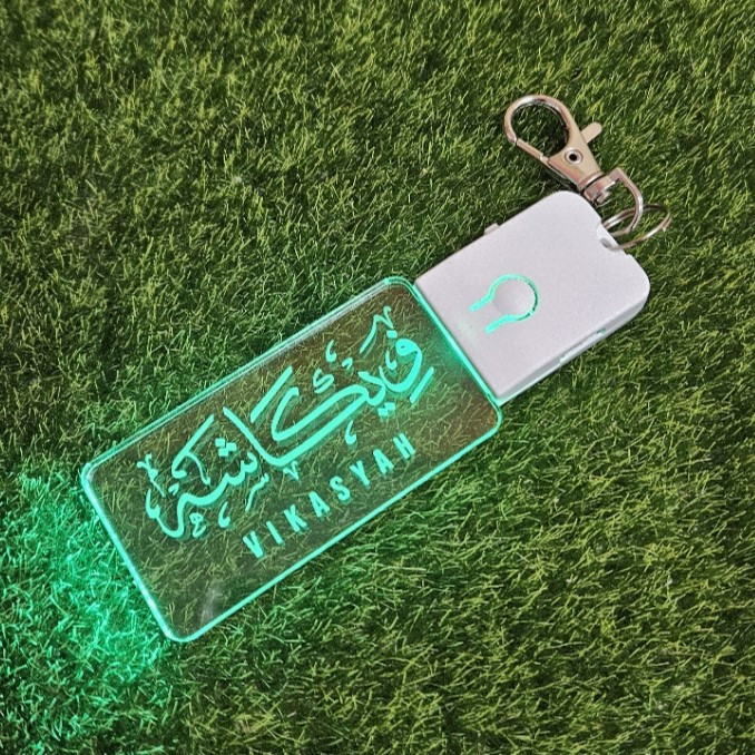 Keychain LED Khat 7 Color LED Rechargeable Battery Khat Thuluth Khat ...
