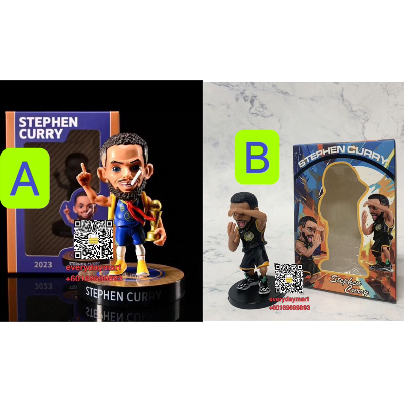 NBA🔥STEPHEN CURRY 15cm🔥ACTION FIGURE TOYS STATUES💥篮球巨星小学生库里💥模型手办 ...