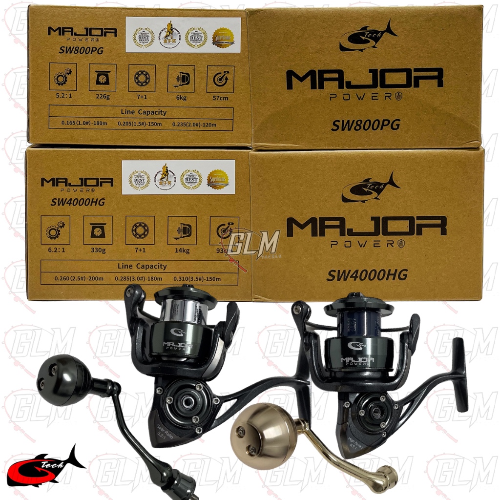 2024 GTECH MAJOR POWER SW SPINNING REEL G-TECH | Shopee Malaysia