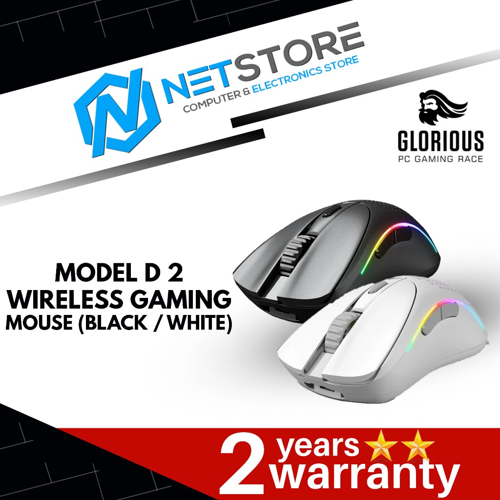 GLORIOUS MODEL D 2 WIRELESS GAMING MOUSE (BLACK / WHITE) | Shopee Malaysia