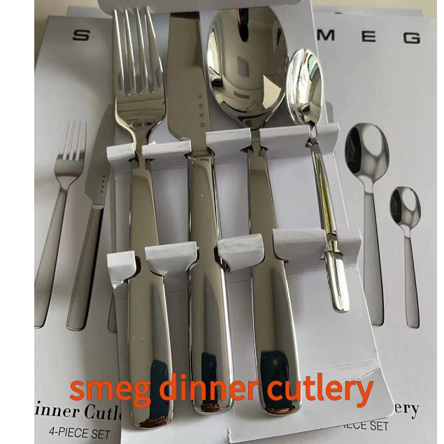 Smeg steak knife fork spoon set 4-piece Western tableware set stainless ...