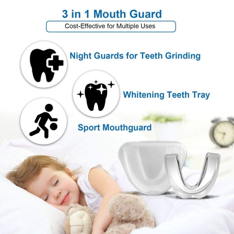 Medicpride Kids Mouth Guard x 1 (Suitable For Grinding Teeth, Night ...
