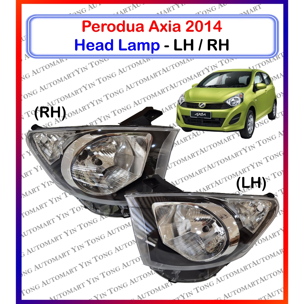 PERODUA AXIA 2014-2016 G-SPEC HEAD LAMP - LH/RH WITH OR WITHOUT BULB ...