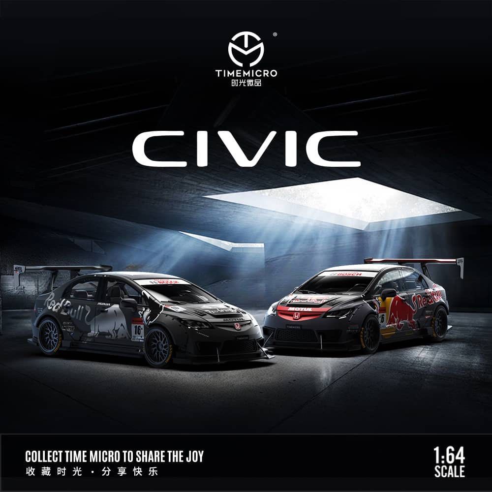 Time Micro 1/64 Honda Civic FD2 Track Edition REDBULL LIVERY | Shopee ...