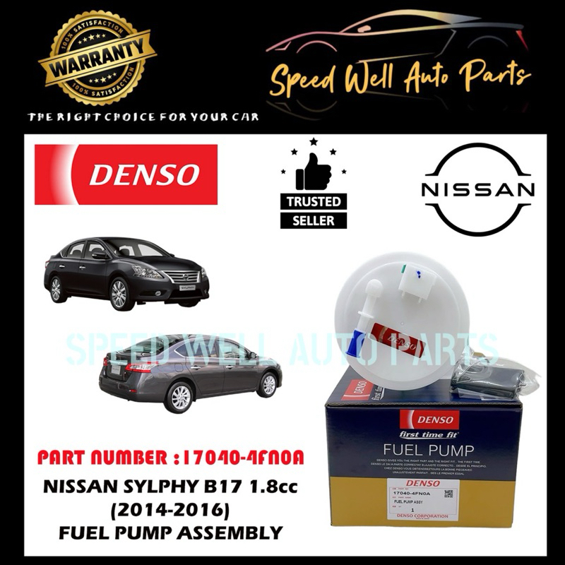 NISSAN SYLPHY B17 1.8cc FUEL PUMP ASSEMBLY DENSO (17040-4FN0A) | Shopee ...