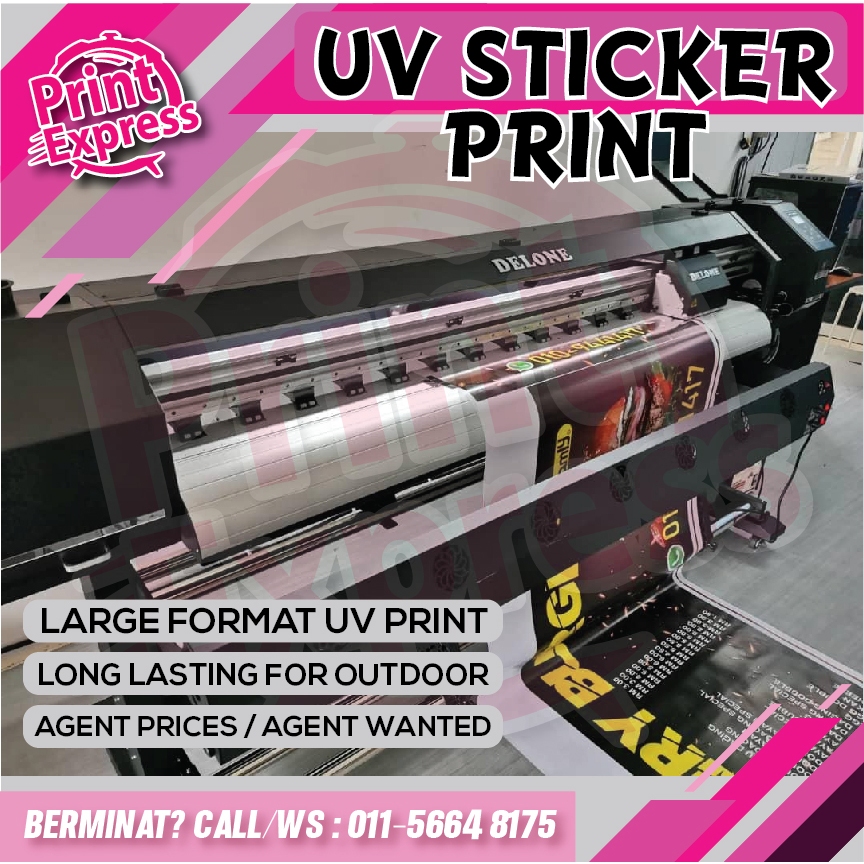 { READYSTOCK } UV STICKER PRINT / Print Backlit Sticker / White Sticker ...