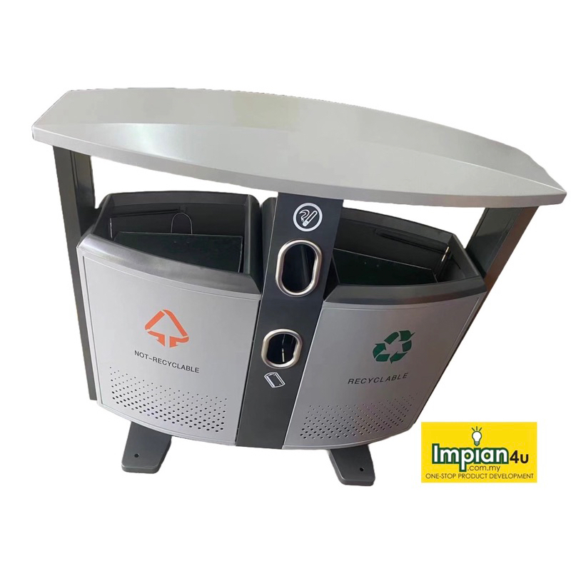 tong sampah litter bin jenis powder coating recycle bin come with ...