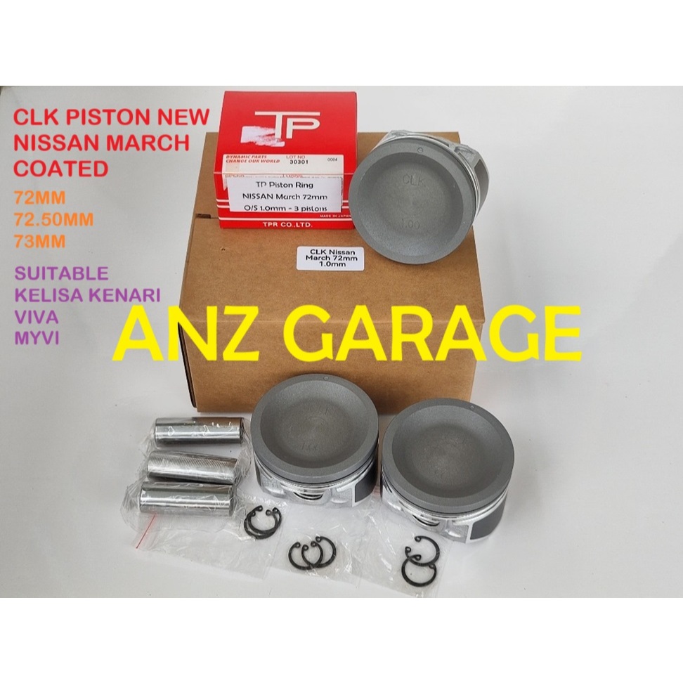 NISSAN MARCH CLK PISTON COATED TURBO 72MM 72.5MM 73MM EJ KANCIL KELISA ...