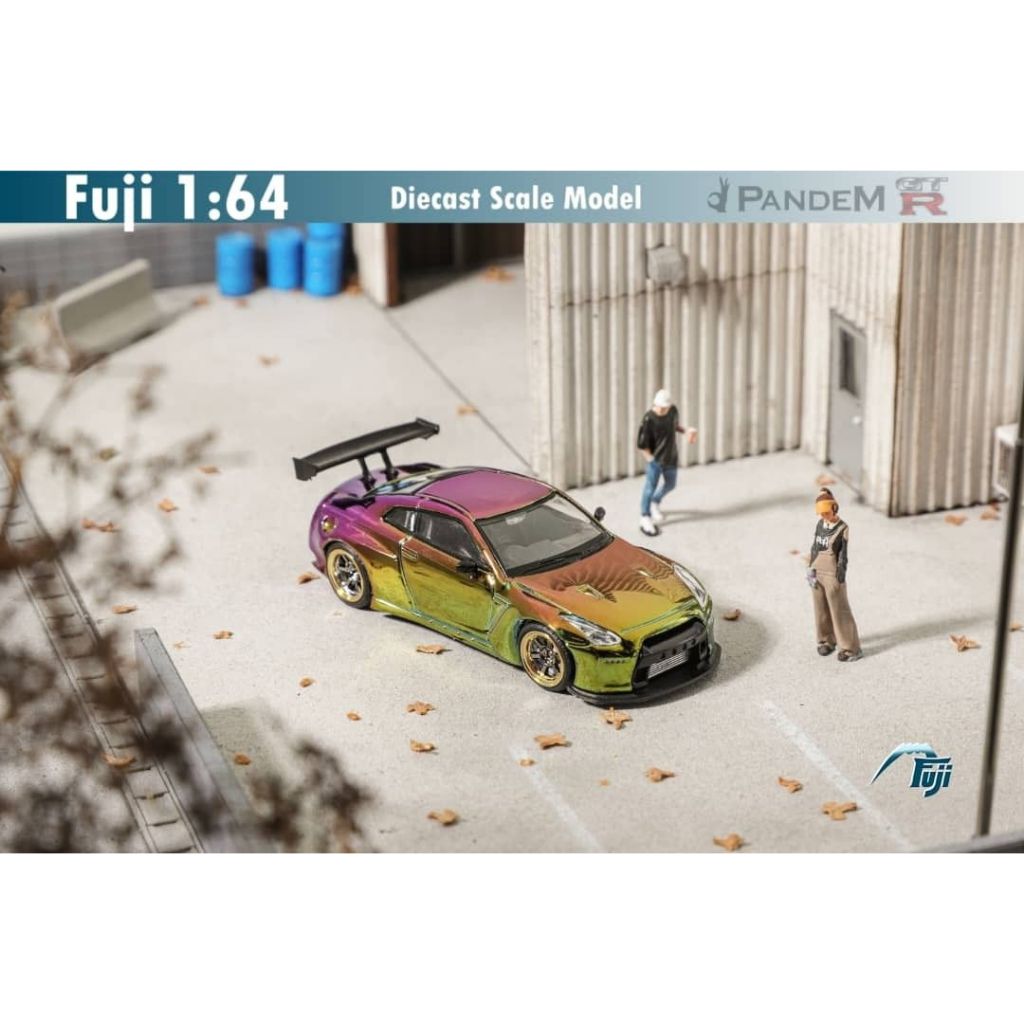 Fuji 1/64 Pandem R35 GTR Chrome Purple/Green Rocket Bunny | Shopee Malaysia