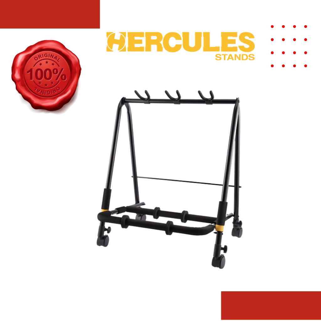 Hercules GS523B Plus 3-PC Guitar Display Rack W/ Casters | Shopee Malaysia