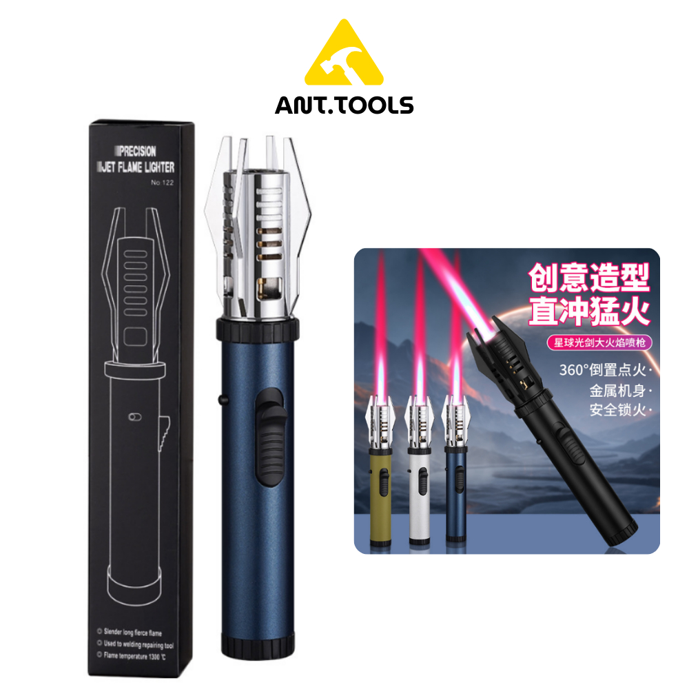 Handheld Lighter Windproof Lighter super strong beam refillable Camping ...